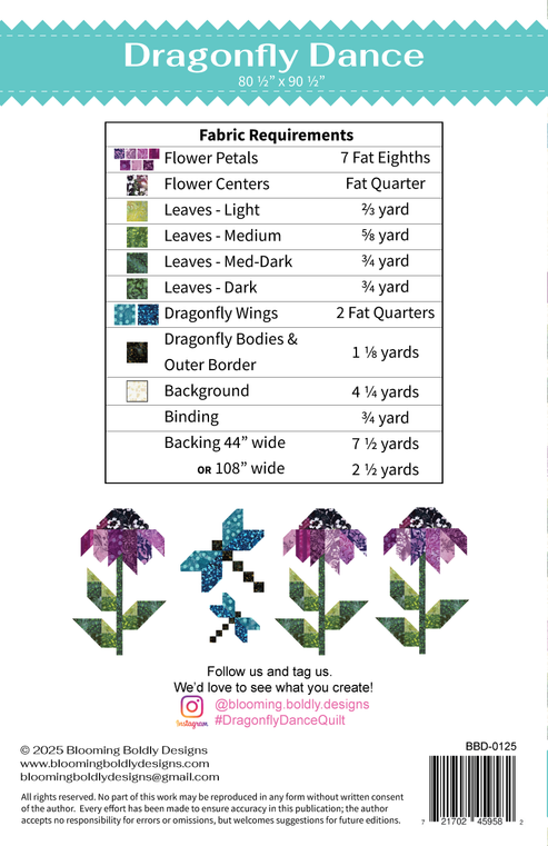Dragonfly Dance Quilt Pattern – Blooming Boldly Designs