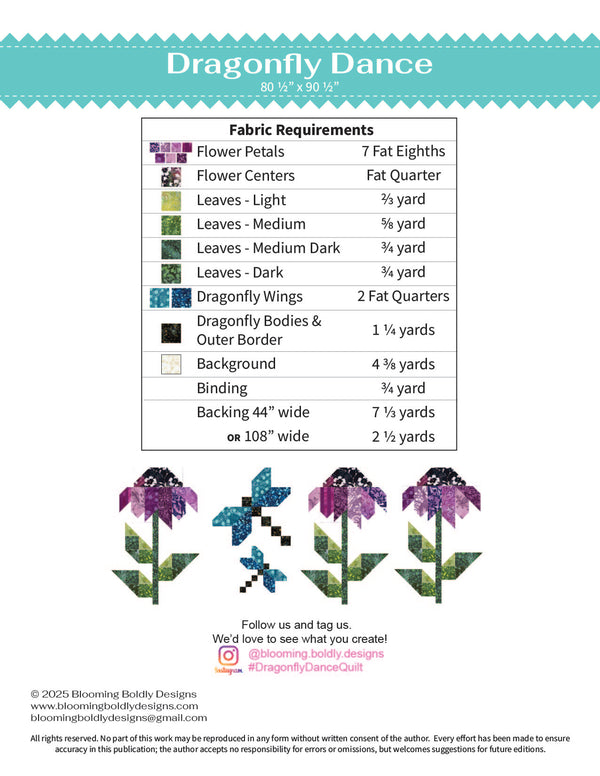 Digital Download - Dragonfly Dance Quilt Pattern – Blooming Boldly Designs