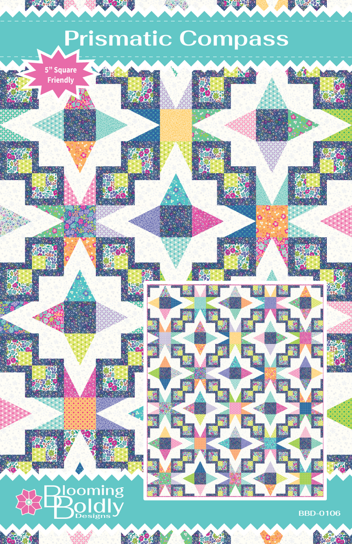 Prismatic Compass Quilt Pattern – Blooming Boldly Designs